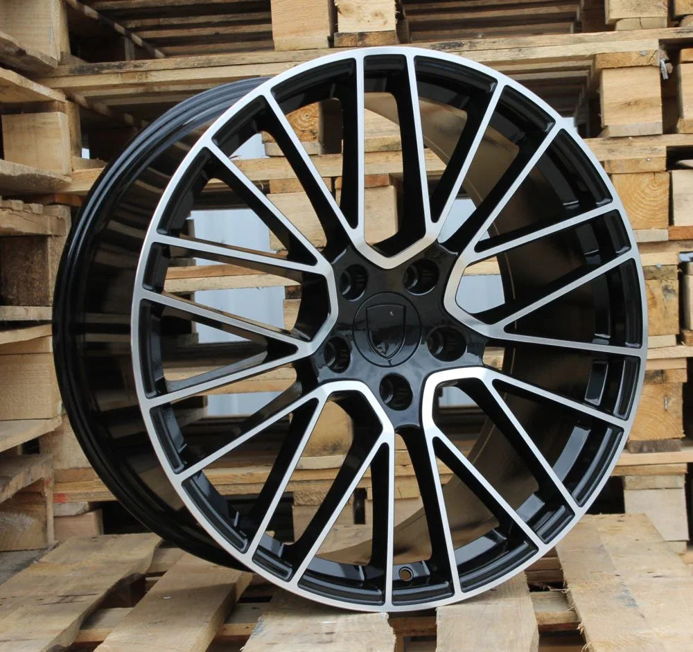 22" Porsche GTS Coupe Style Black Machined Face Wheel Fit Porsche ...